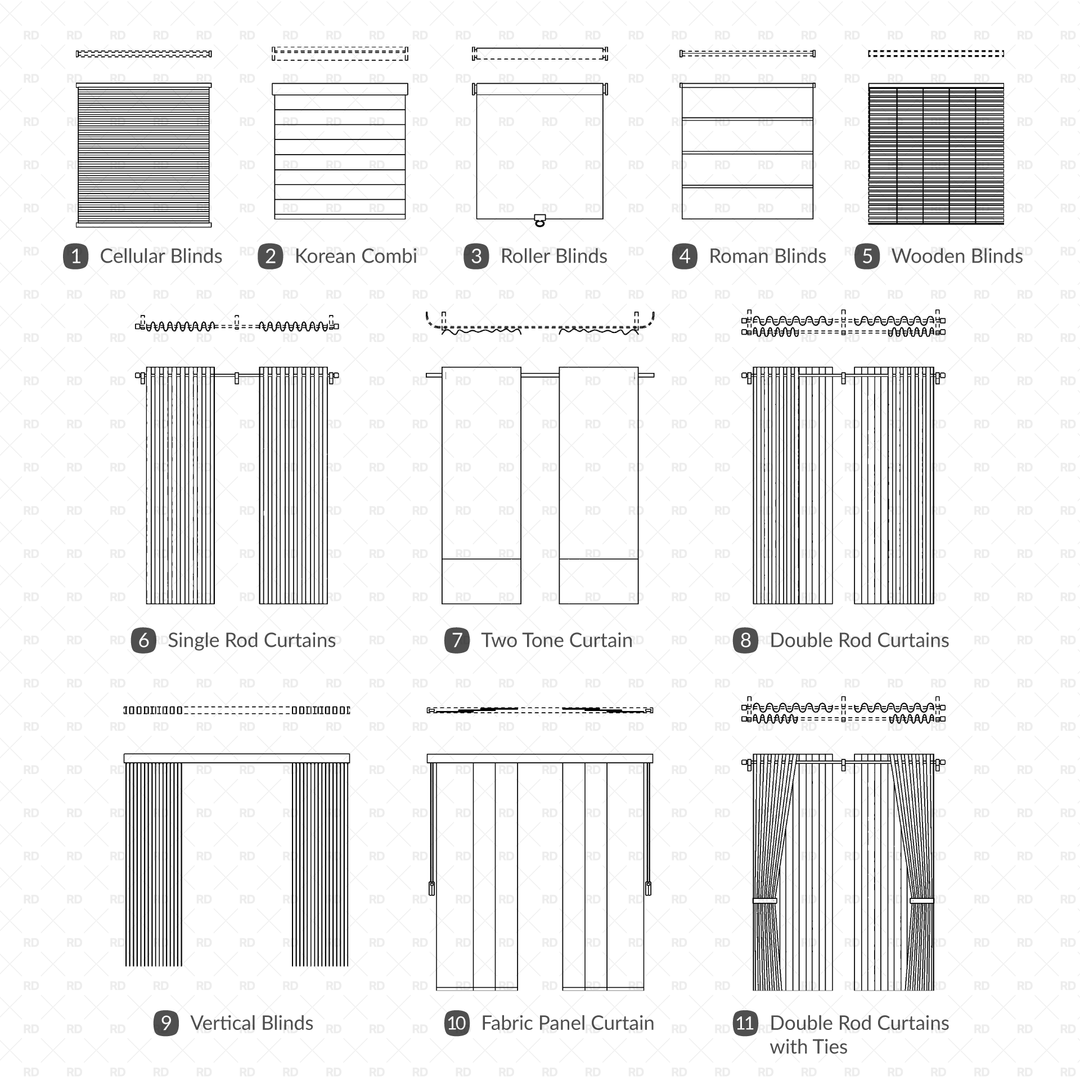 Parametric Curtain & Blinds Revit Families | RD Studio
