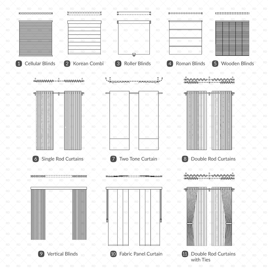 Parametric Curtain & Blinds Revit Families | RD Studio