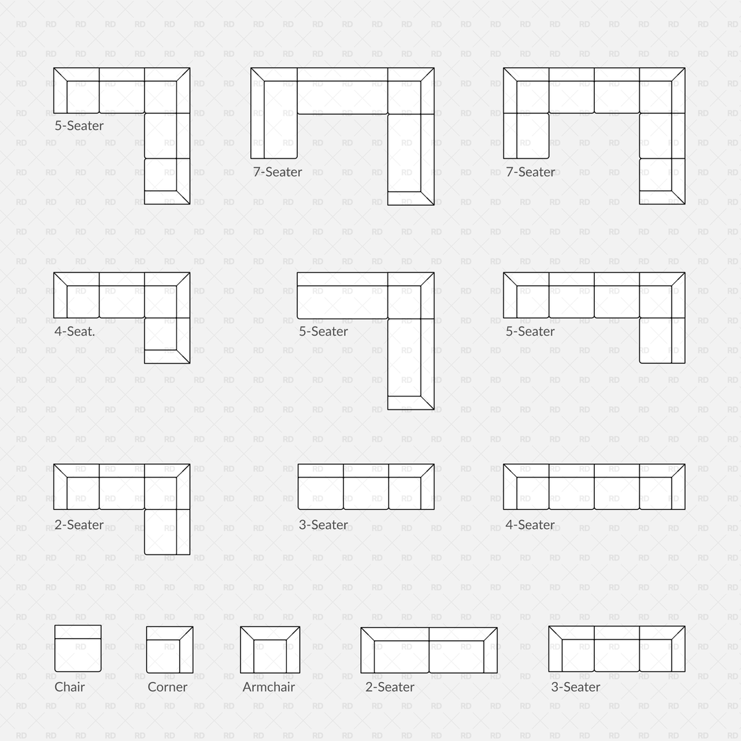 Parametric Modular Sectional Sofa Families for Revit | RD Studio
