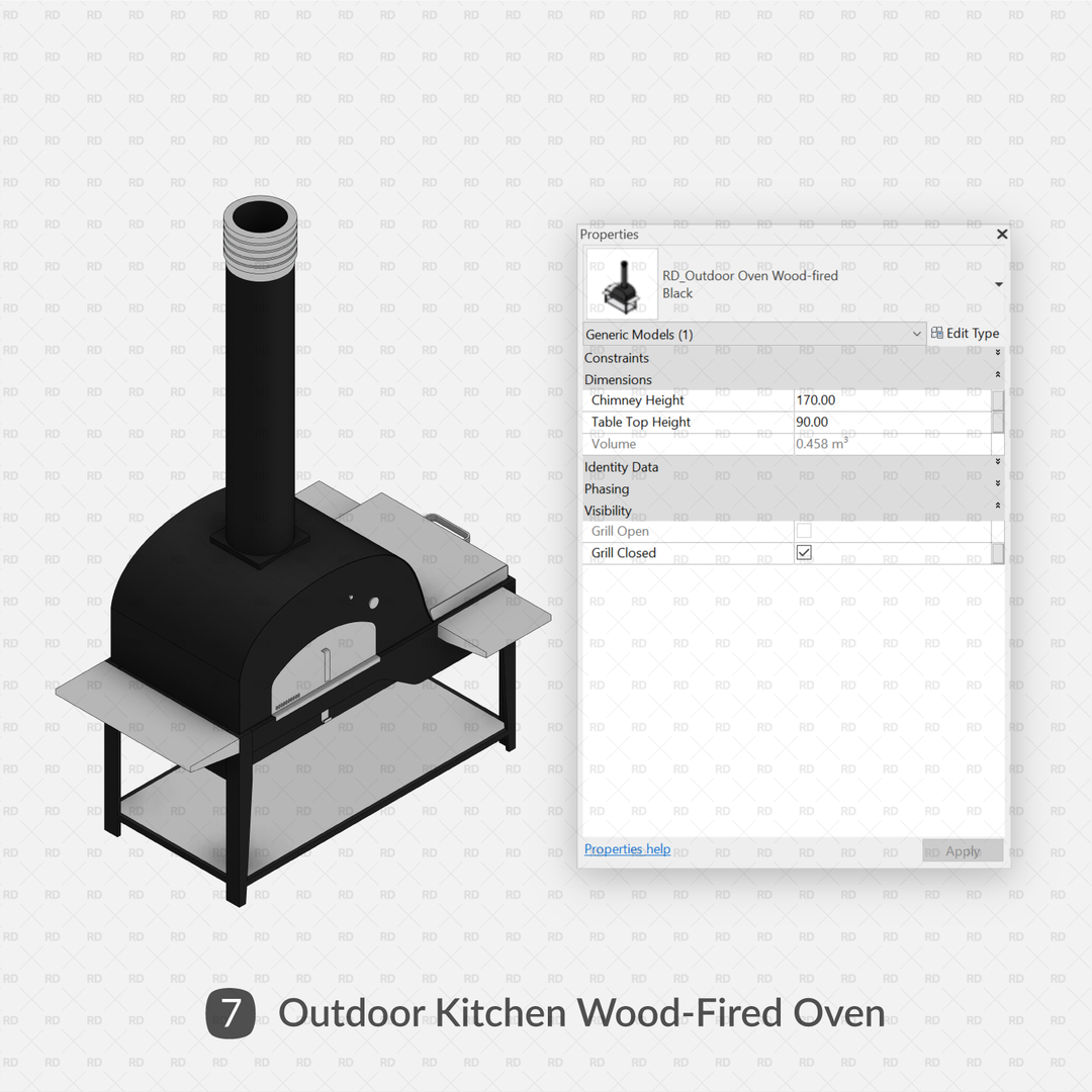 Download Revit Outdoor Kitchen | Revit Families | RD Studio