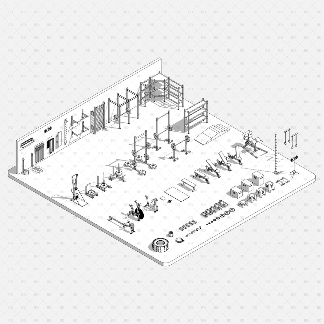 Download 27 Revit Gym Equipment Families | RD Studio