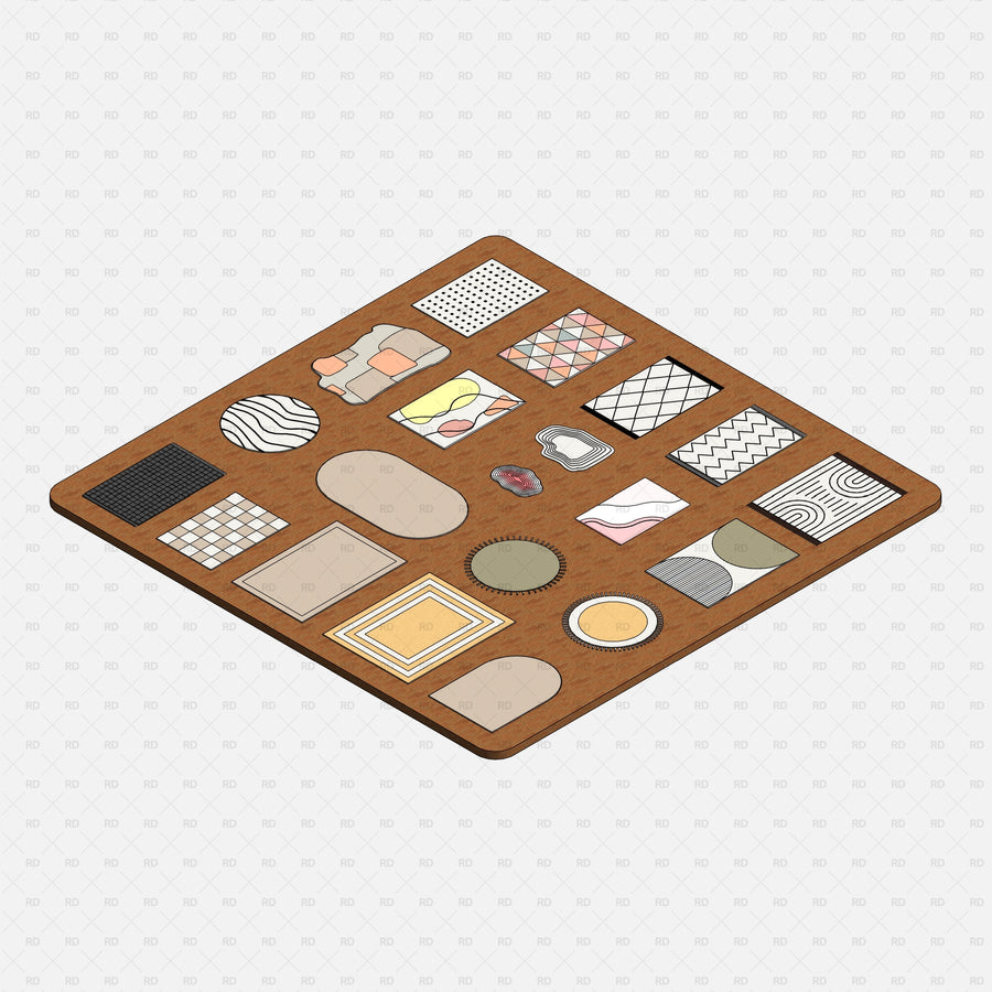 Revit Rugs Families | 20 Objects | RD Studio