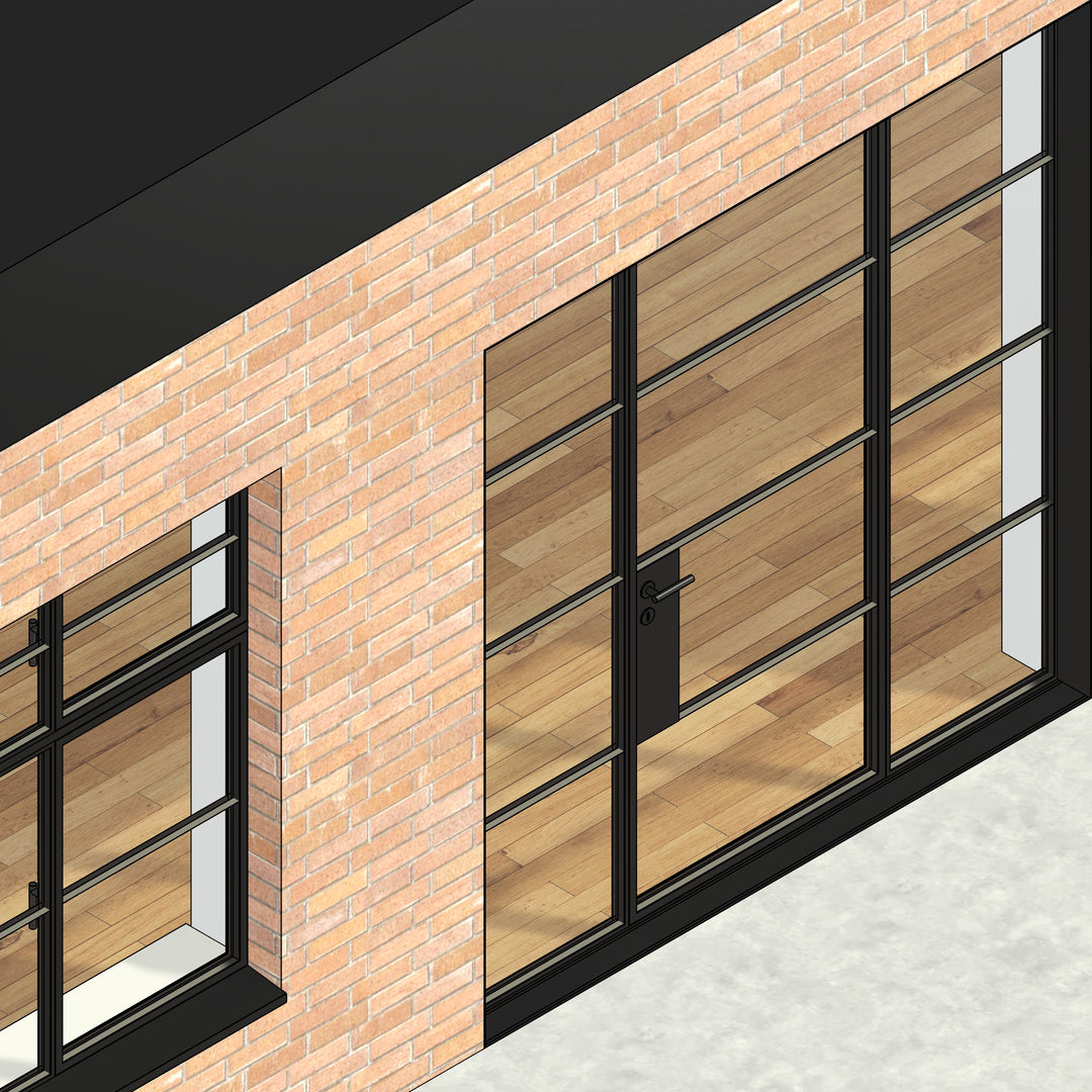 Revit Steel Windows & Doors – 19 Families, Metric & Imperial