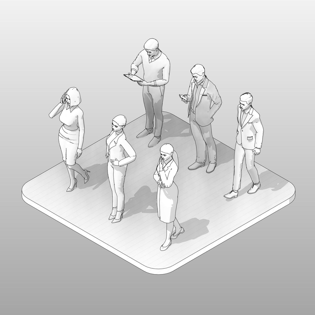 Revit People - 3D Realistic Business People (41 Types)