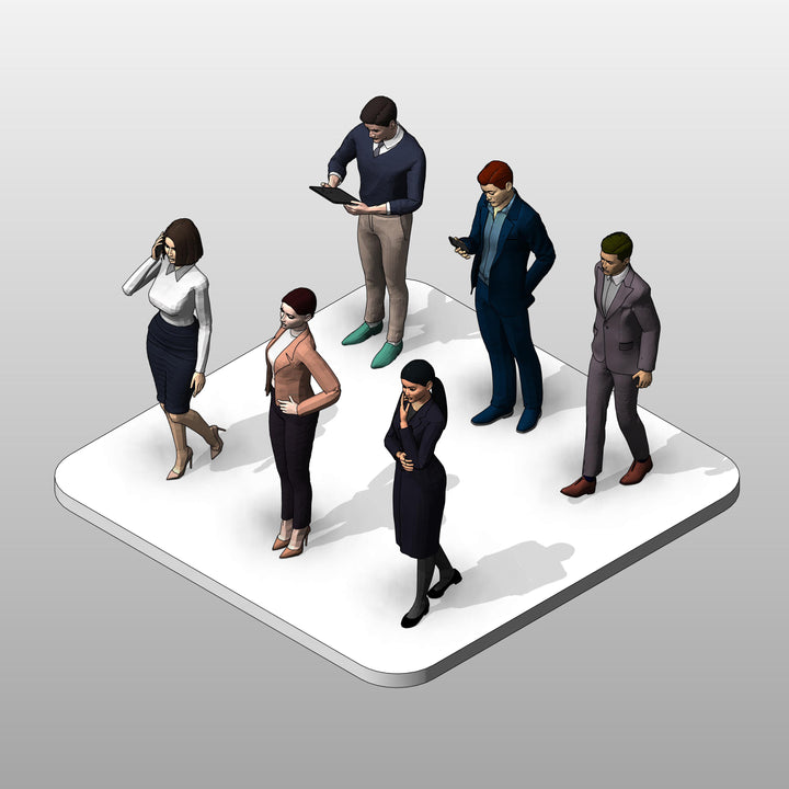 Revit People - 3D Realistic Business People (41 Types)