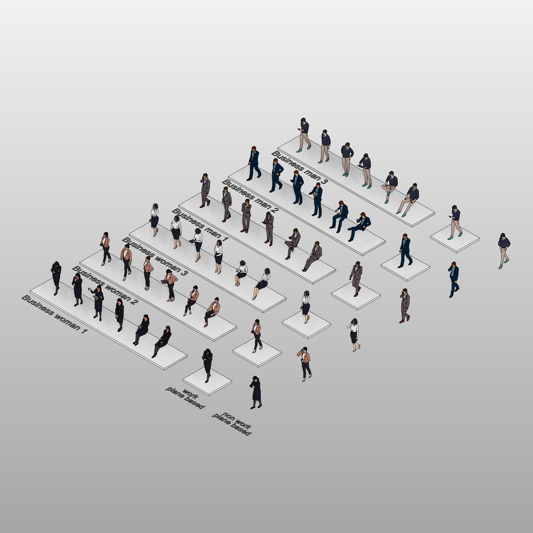 Revit People - 3D Realistic Business People (41 Types)