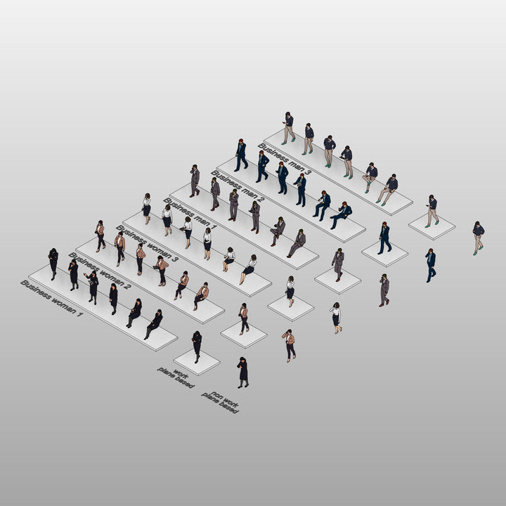 Revit People - 3D Realistic Business People (41 Types)