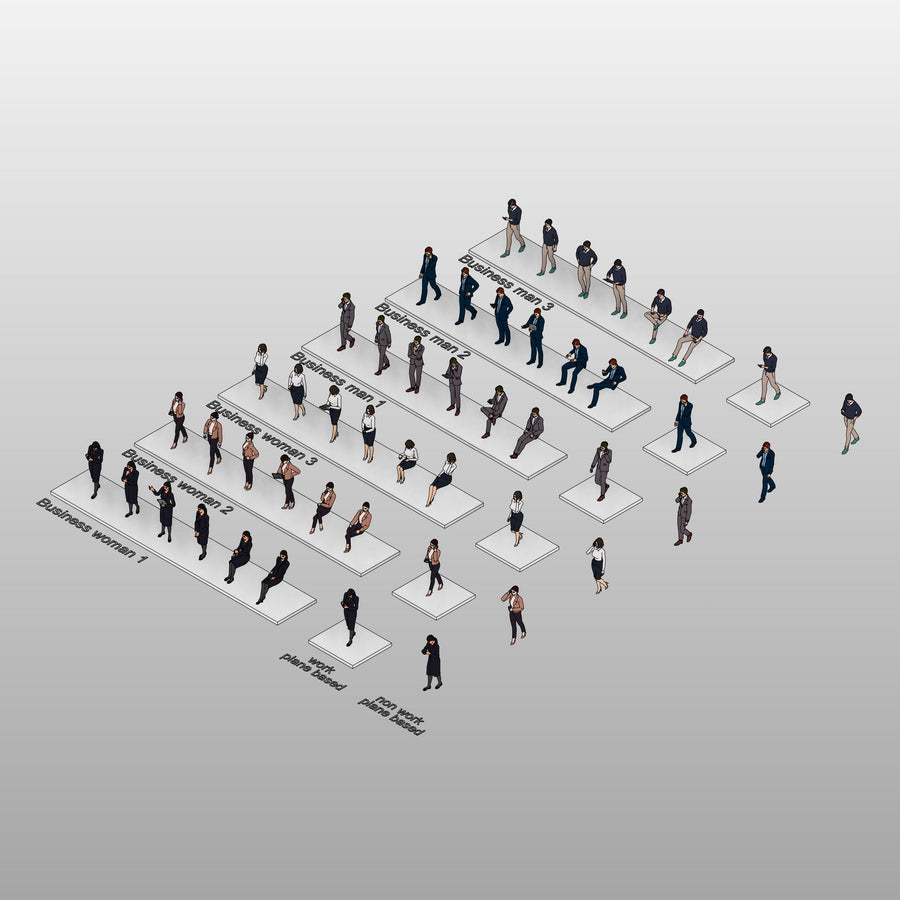 Revit People - 3D Realistic Business People (41 Types)
