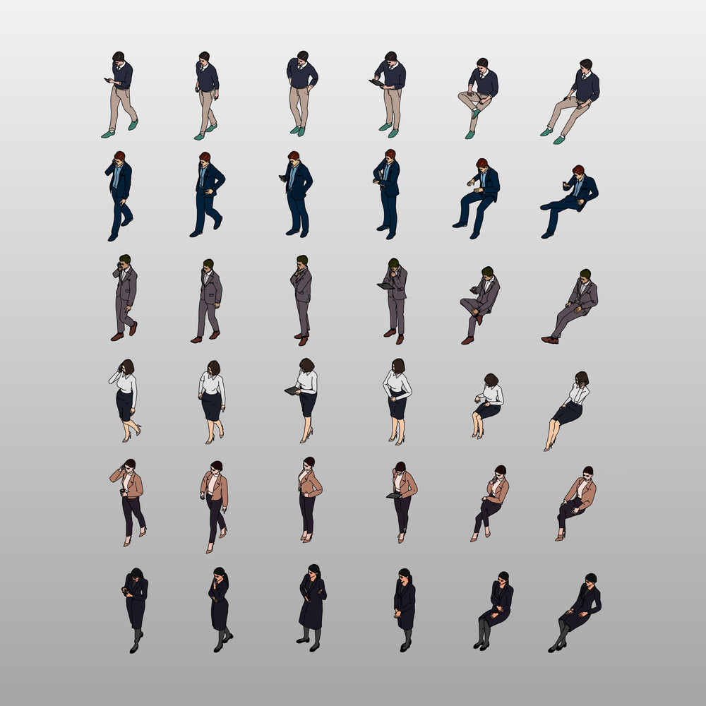 Revit 3D People - Professional 3D Entourage | RD Studio
