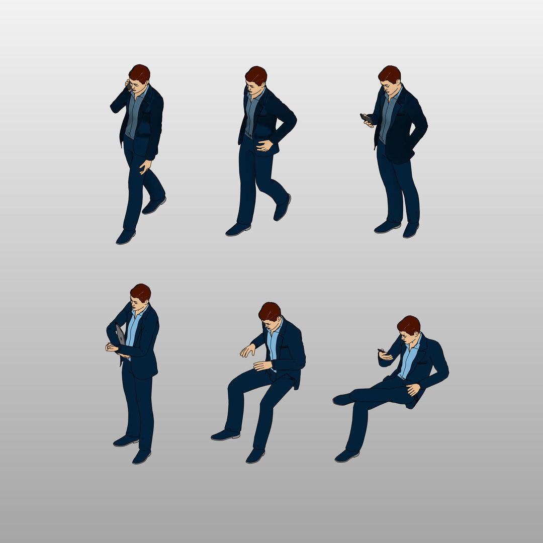 Revit People - 3D Realistic Business People (41 Types)