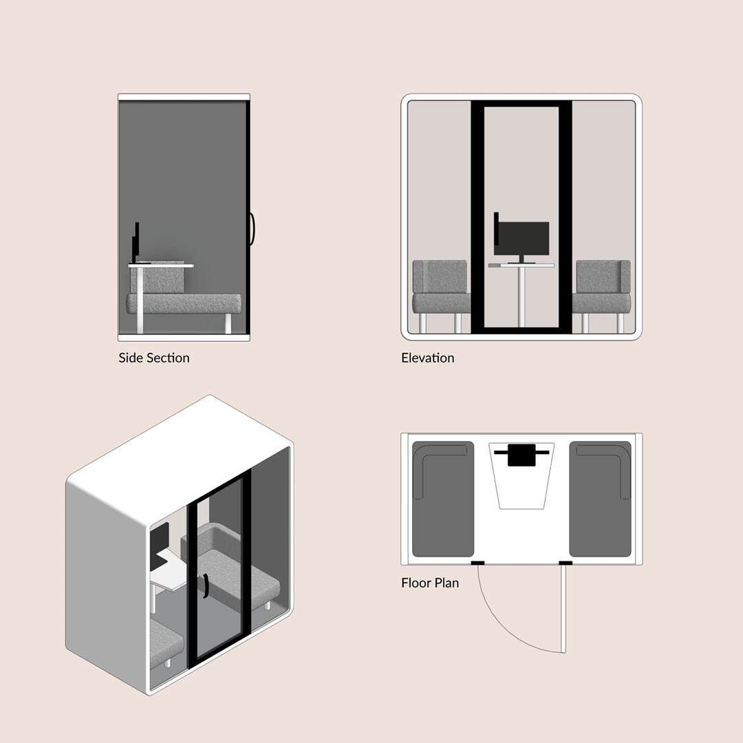Download Parametric Revit Families - Office Pods | RD Studio