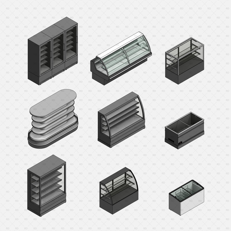Revit Supermarket and Grocery Store Equipment Families | RD Studio