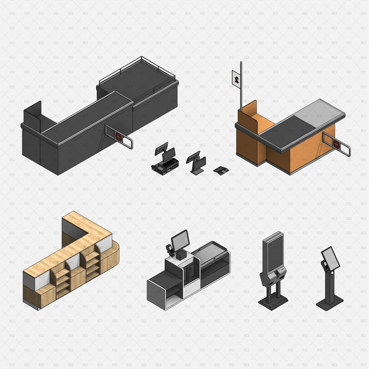 Revit Supermarket and Grocery Store Equipment Families | RD Studio