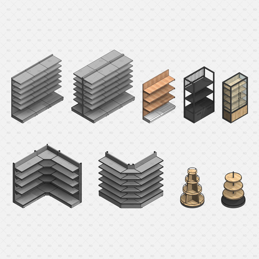 Revit Supermarket and Grocery Store Equipment Families | RD Studio