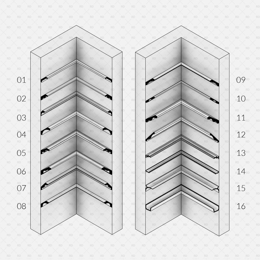 Download Revit Crown Moldings (16 Wall Sweeps) | RD Studio
