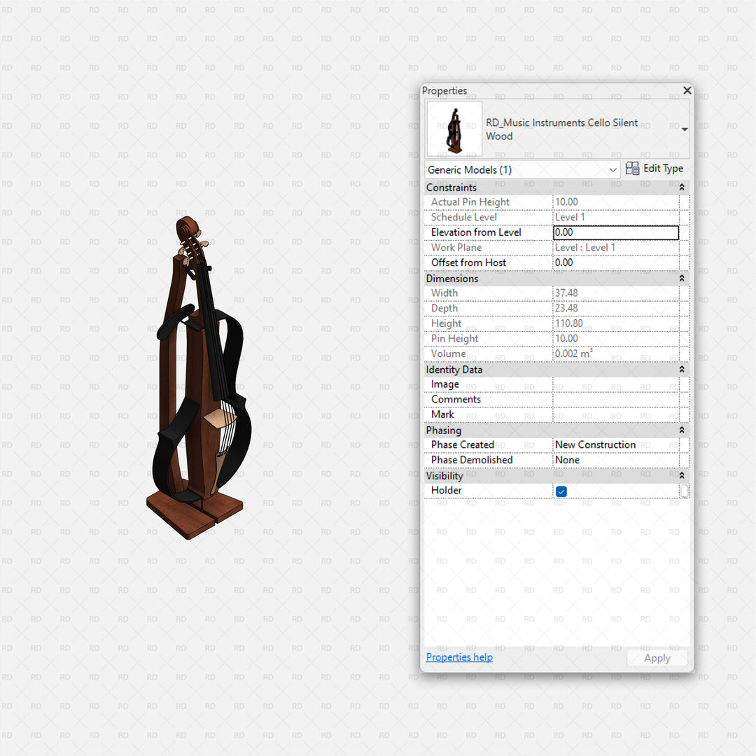 Download Revit Music Instruments Families | RD Studio