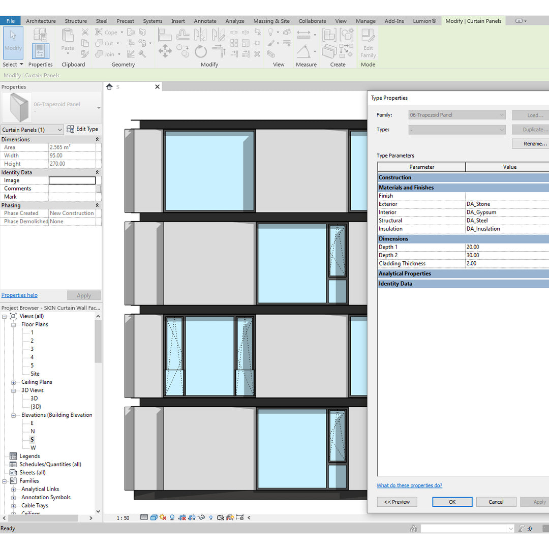SKIN - Custom Revit Curtain Wall Facade System | RD Studio