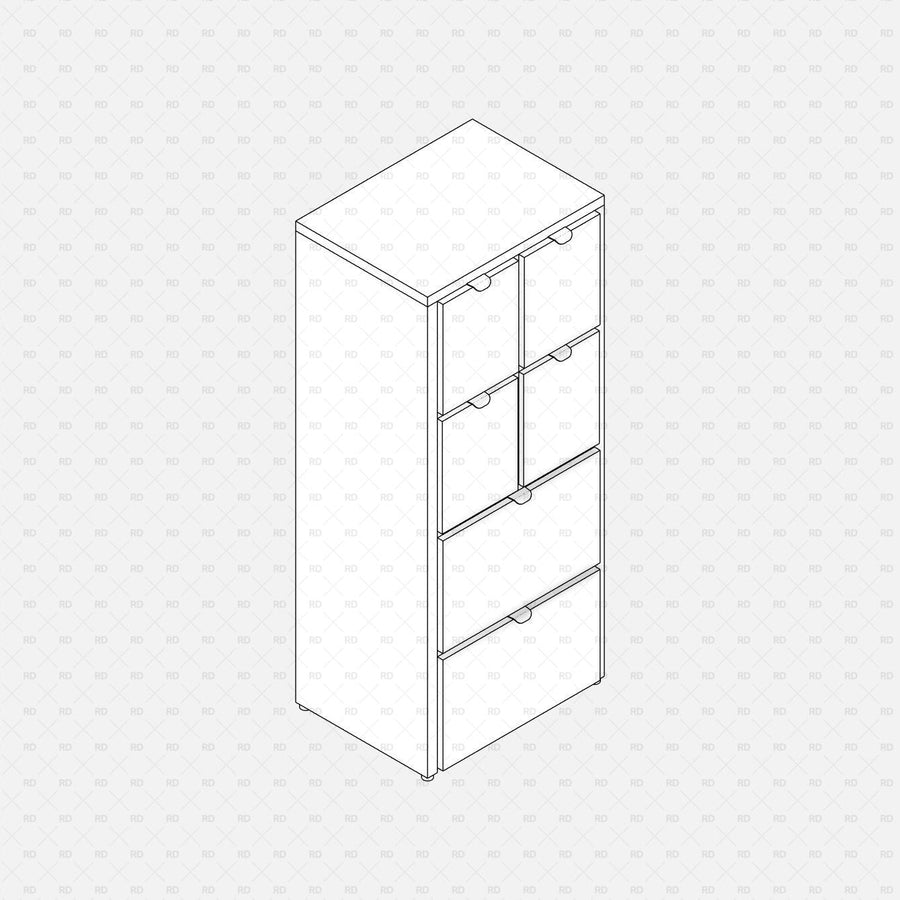 Revit IKEA VISTHUS Chest of 6 Drawers | Free Revit Family