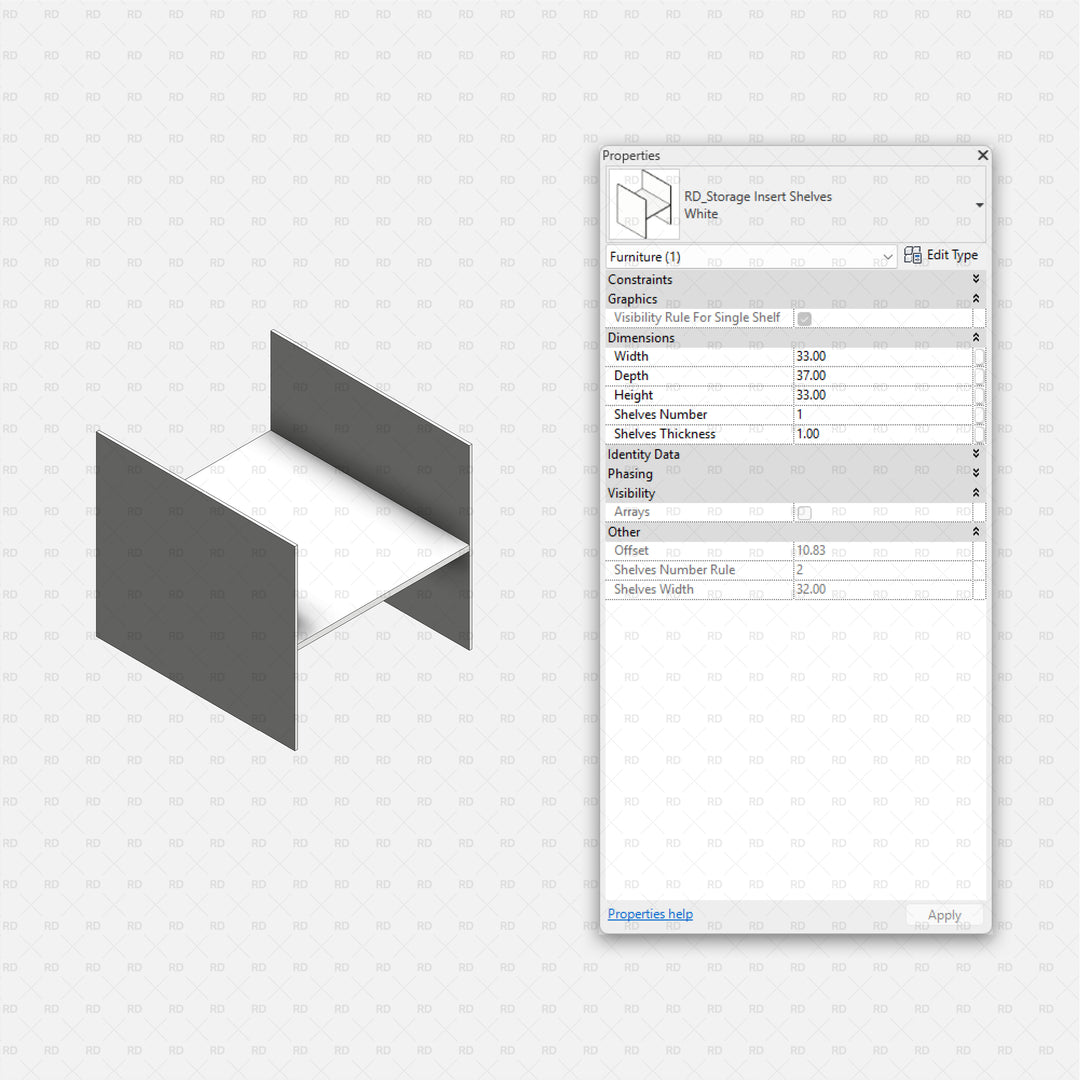Download Revit Universal Storage System (IKEA KALLAX) | RD Studio