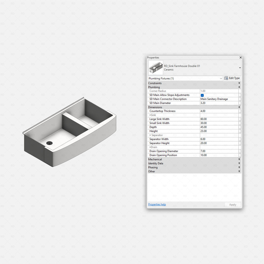 Revit Kitchen Sinks - Undermount, Top-mount, and Farmhouse | RD Studio