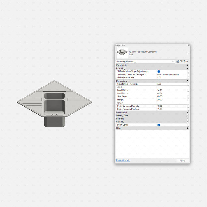 Revit Kitchen Sinks - Undermount, Top-mount, and Farmhouse | RD Studio