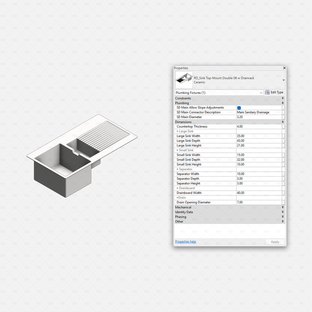Revit Kitchen Sinks - Undermount, Top-mount, and Farmhouse | RD Studio