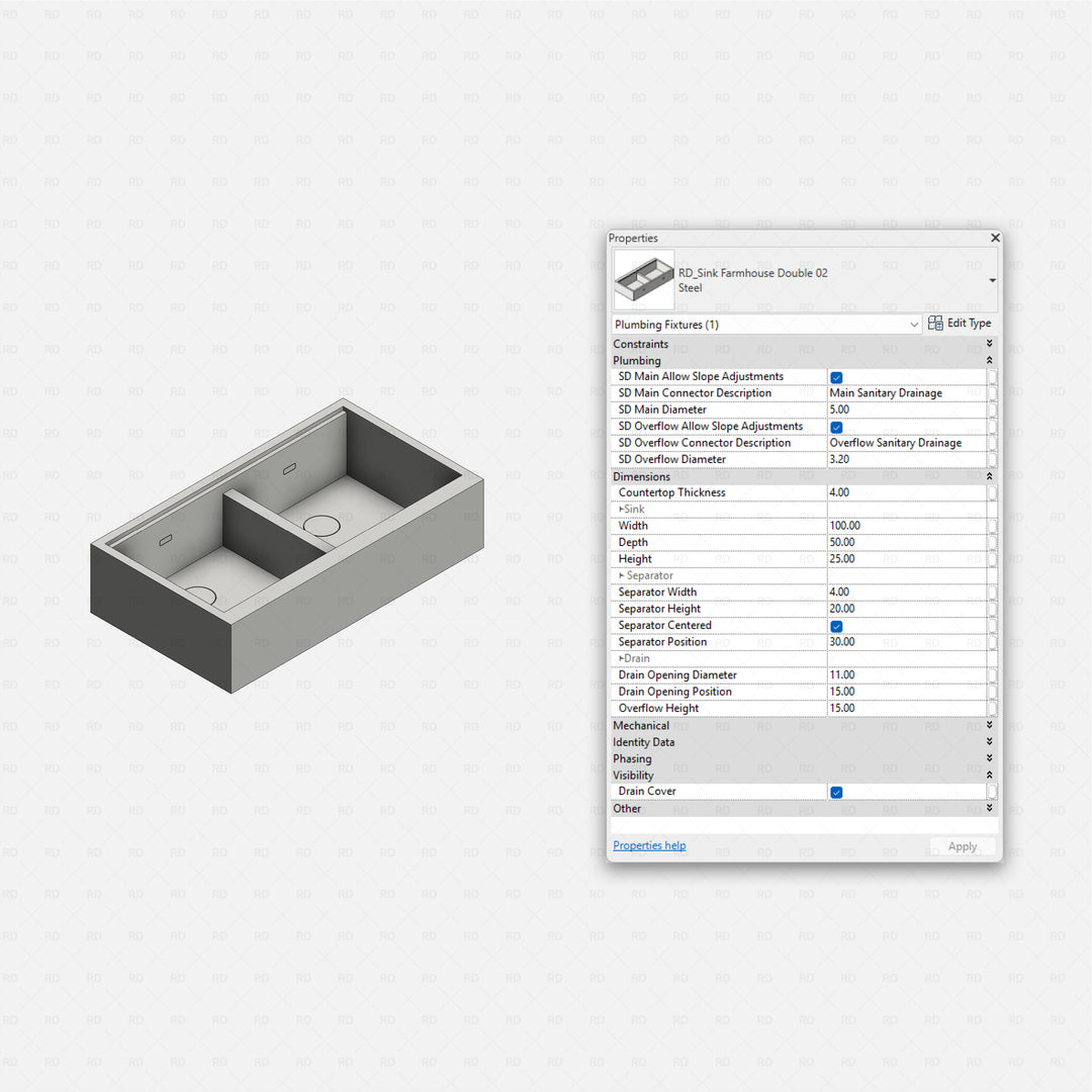 Revit Kitchen Sinks - Undermount, Top-mount, and Farmhouse | RD Studio
