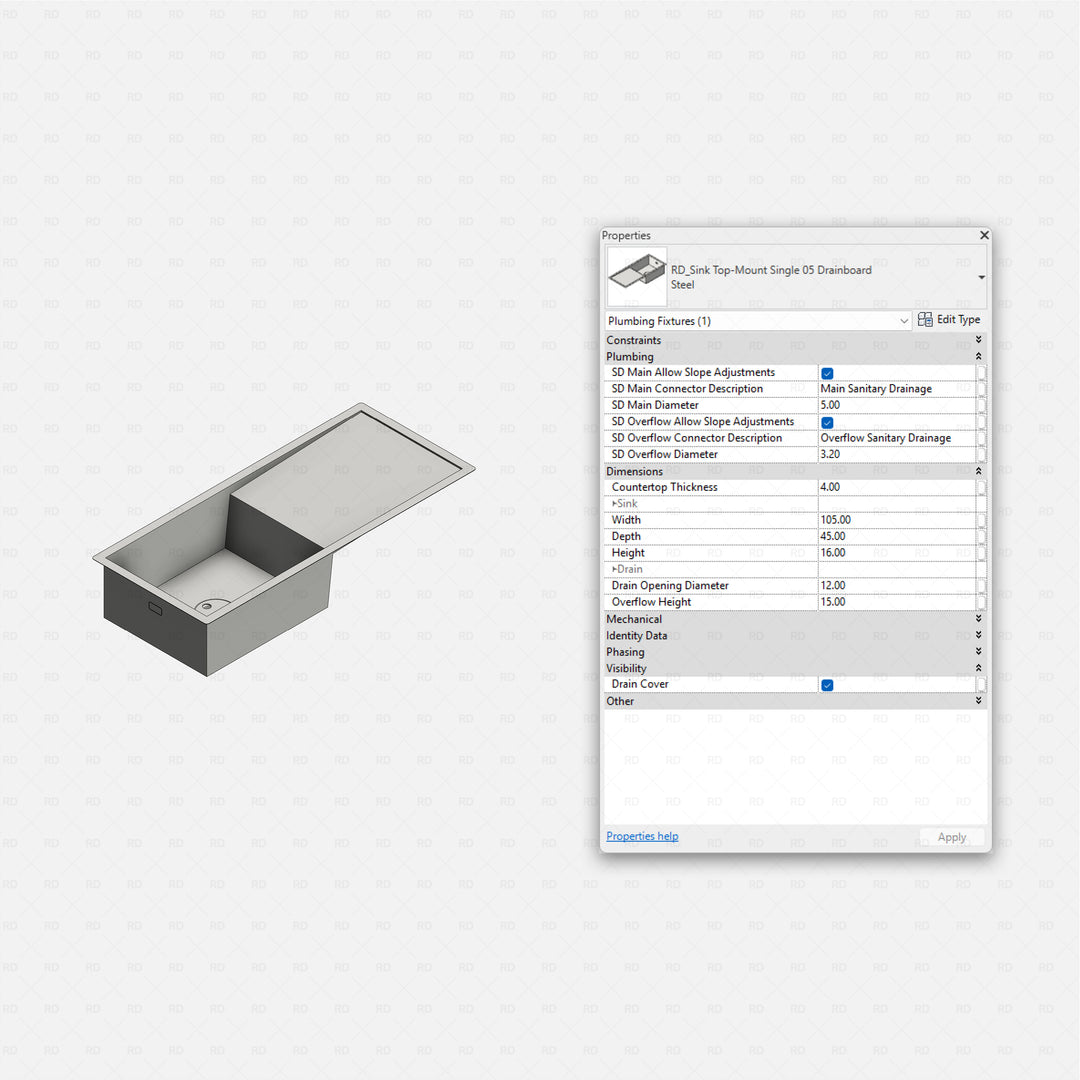 Revit Kitchen Sinks - Undermount, Top-mount, and Farmhouse | RD Studio