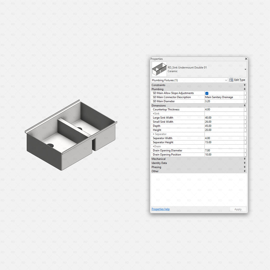 Revit Kitchen Sinks - Undermount, Top-mount, and Farmhouse | RD Studio