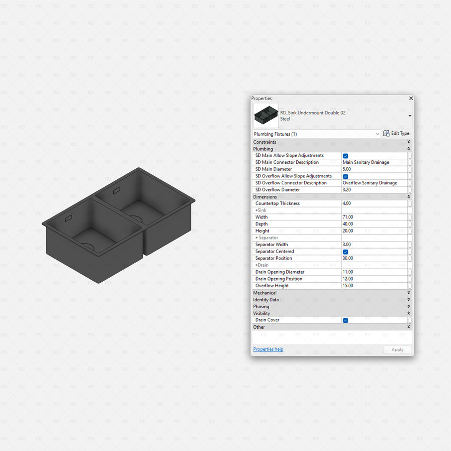 Revit Kitchen Sinks - Undermount, Top-mount, and Farmhouse | RD Studio