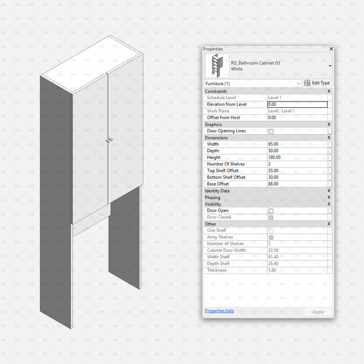 Revit Laundry Room Pack – Washing Machines, Cabinets & More