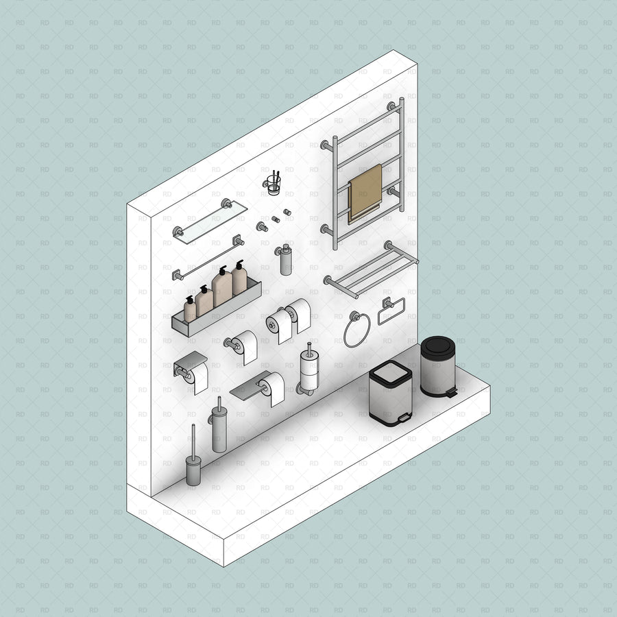 Download Revit Parametric Bathroom Accessories Families | Revit Dynamo