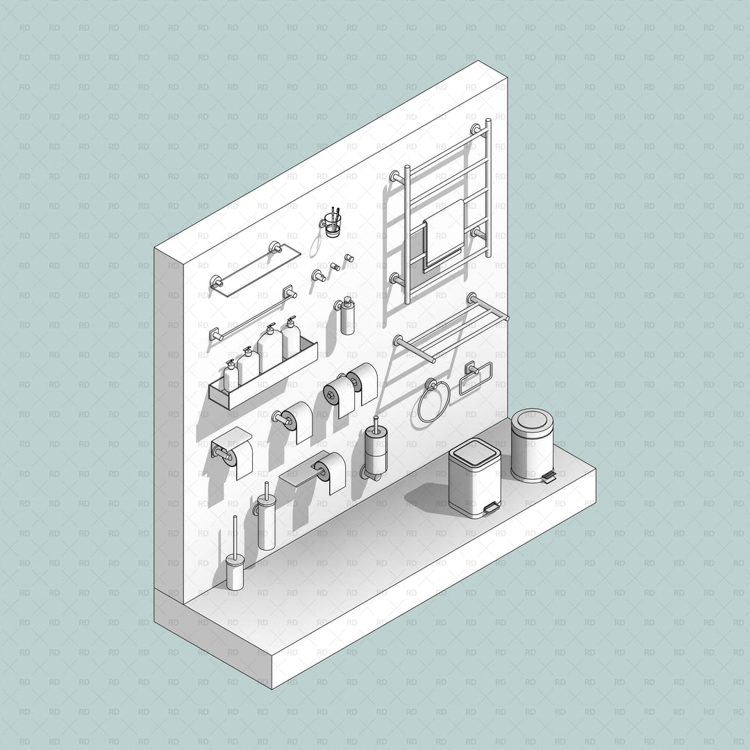 Download Revit Parametric Bathroom Accessories Families | Revit Dynamo