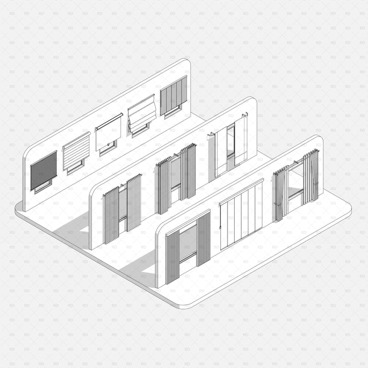 Parametric Curtain & Blinds Revit Families | RD Studio