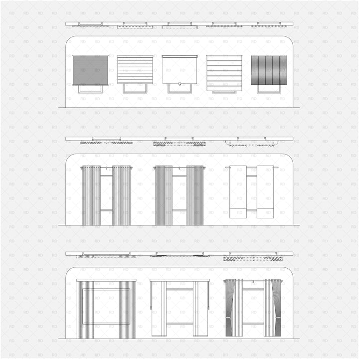 Parametric Curtain & Blinds Revit Families | RD Studio