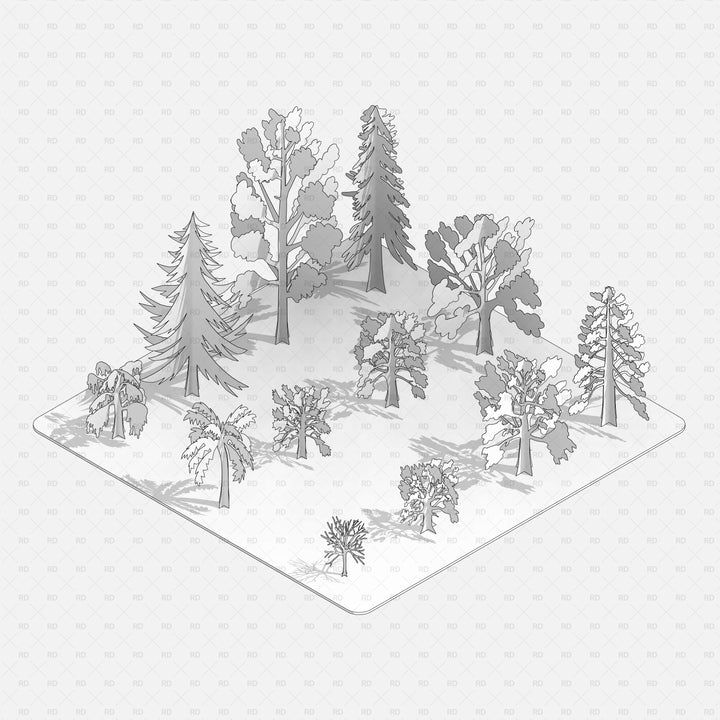 Download Revit 2D Trees | Elevation + Top View | Scalable | RD Studio
