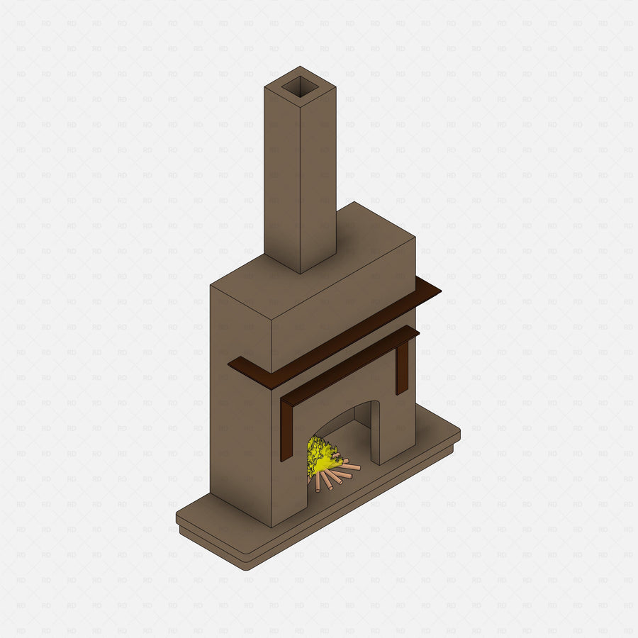 Download Free Revit Christmas Fireplace Family - RD Studio