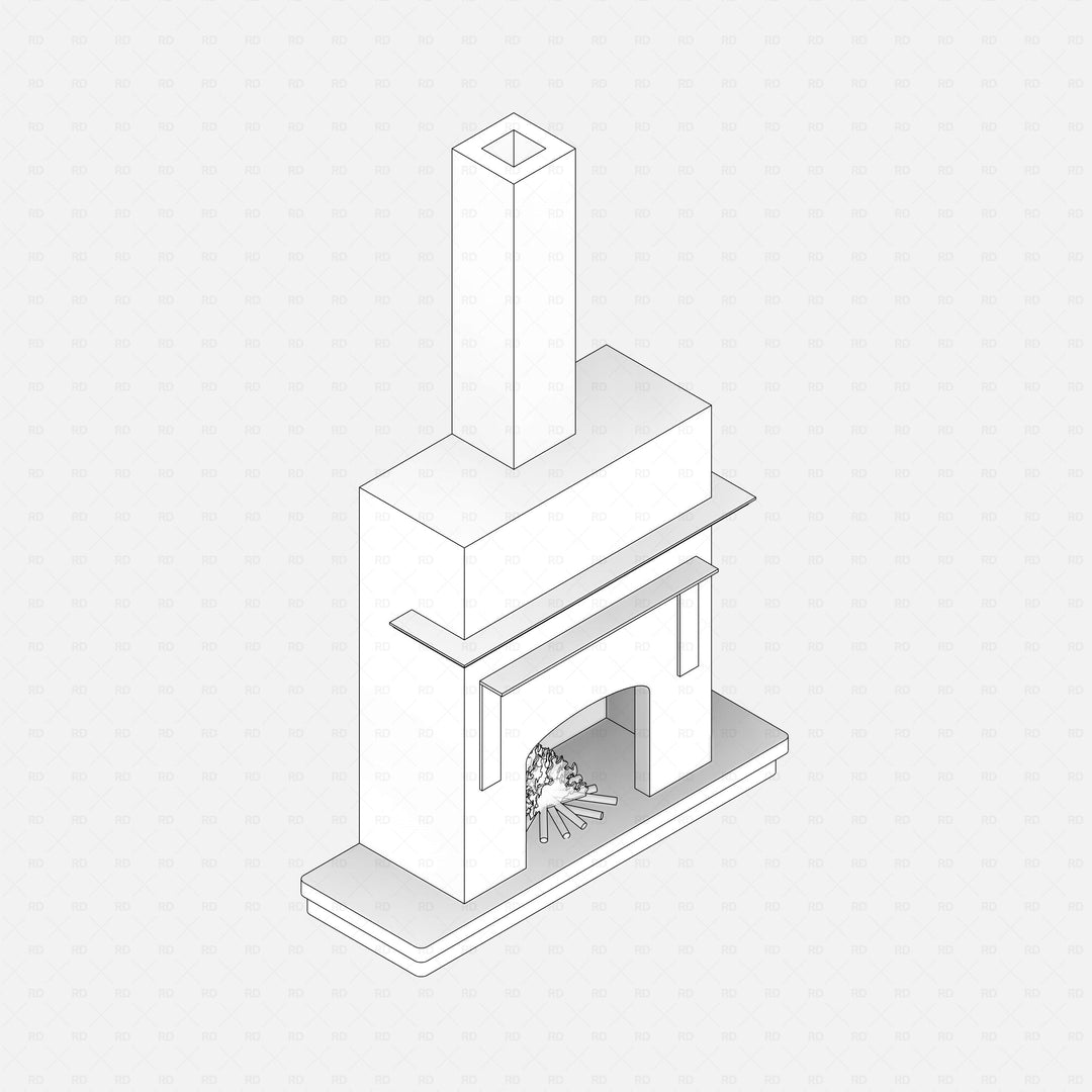 Download Free Revit Christmas Fireplace Family - RD Studio