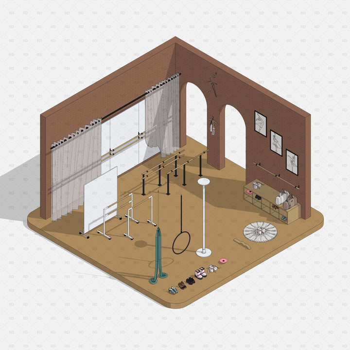 Download Revit Dance Studio Equipment Families | RD Studio