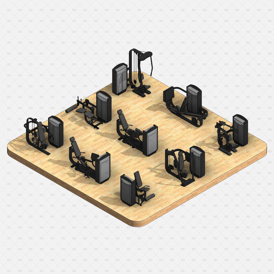 Download 27 Revit Gym Equipment Families | RD Studio
