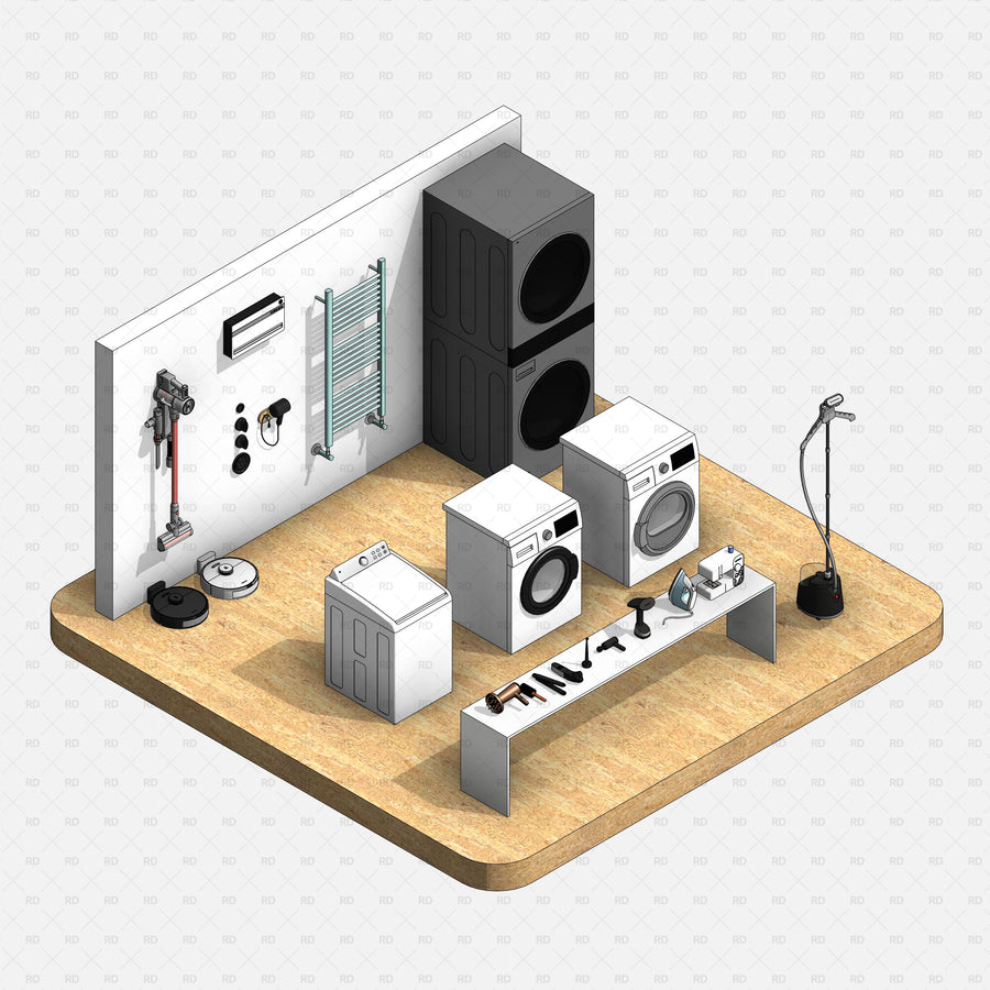 Revit Bathoom and Laundry Appliances Families | RD Studio