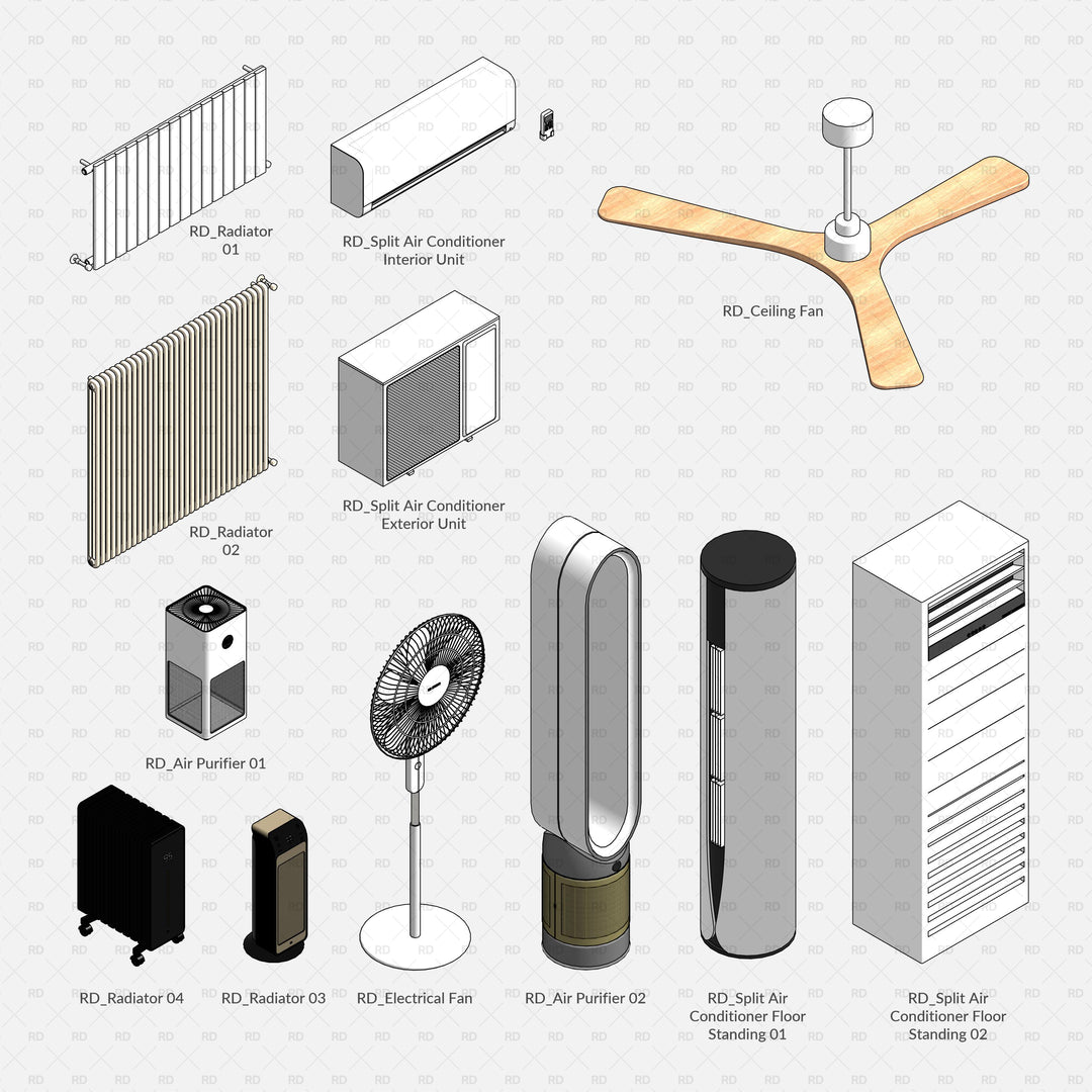 Download 125 House Appliances Families for Revit | RD Studio