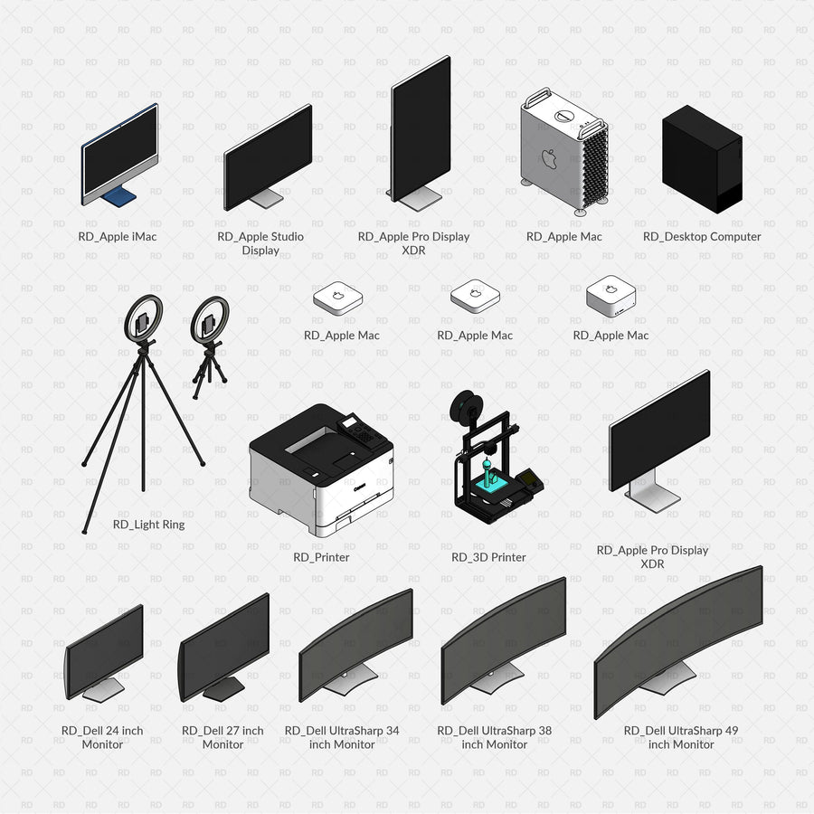 Revit Office Appliances and Gadgets Families | RD Studio