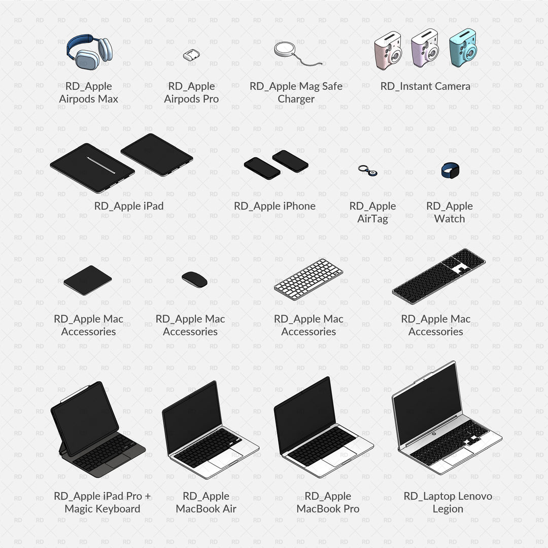 Download 125 House Appliances Families for Revit | RD Studio