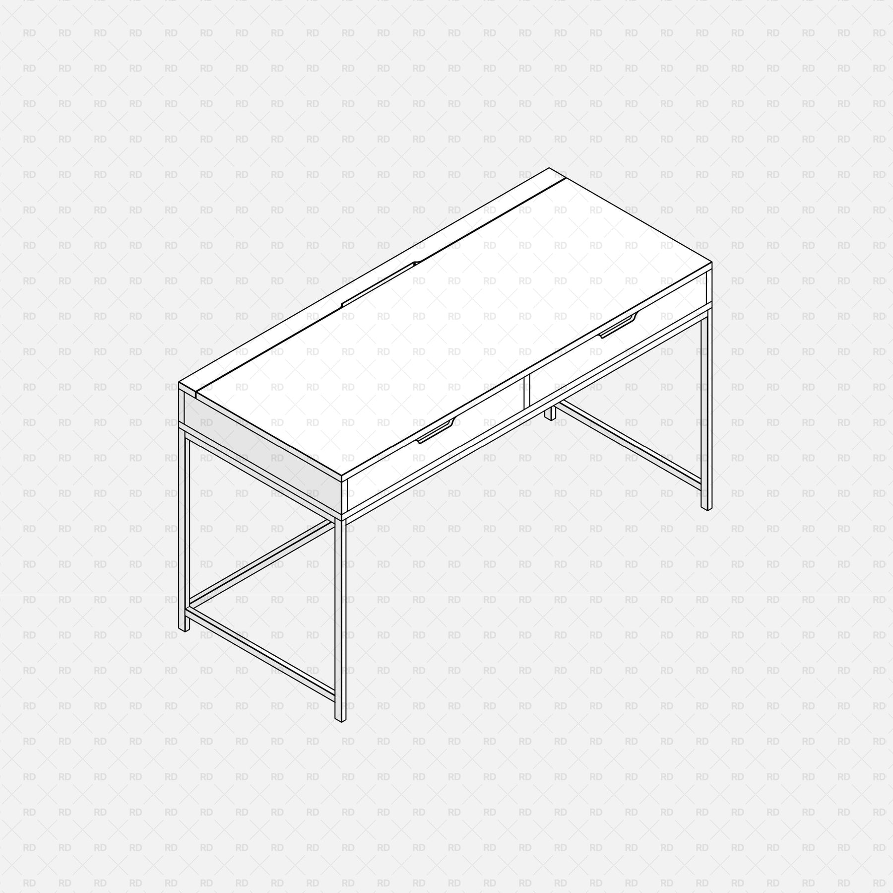 Download FREE IKEA Revit Families | ALEX Desk 01 | RD Studio
