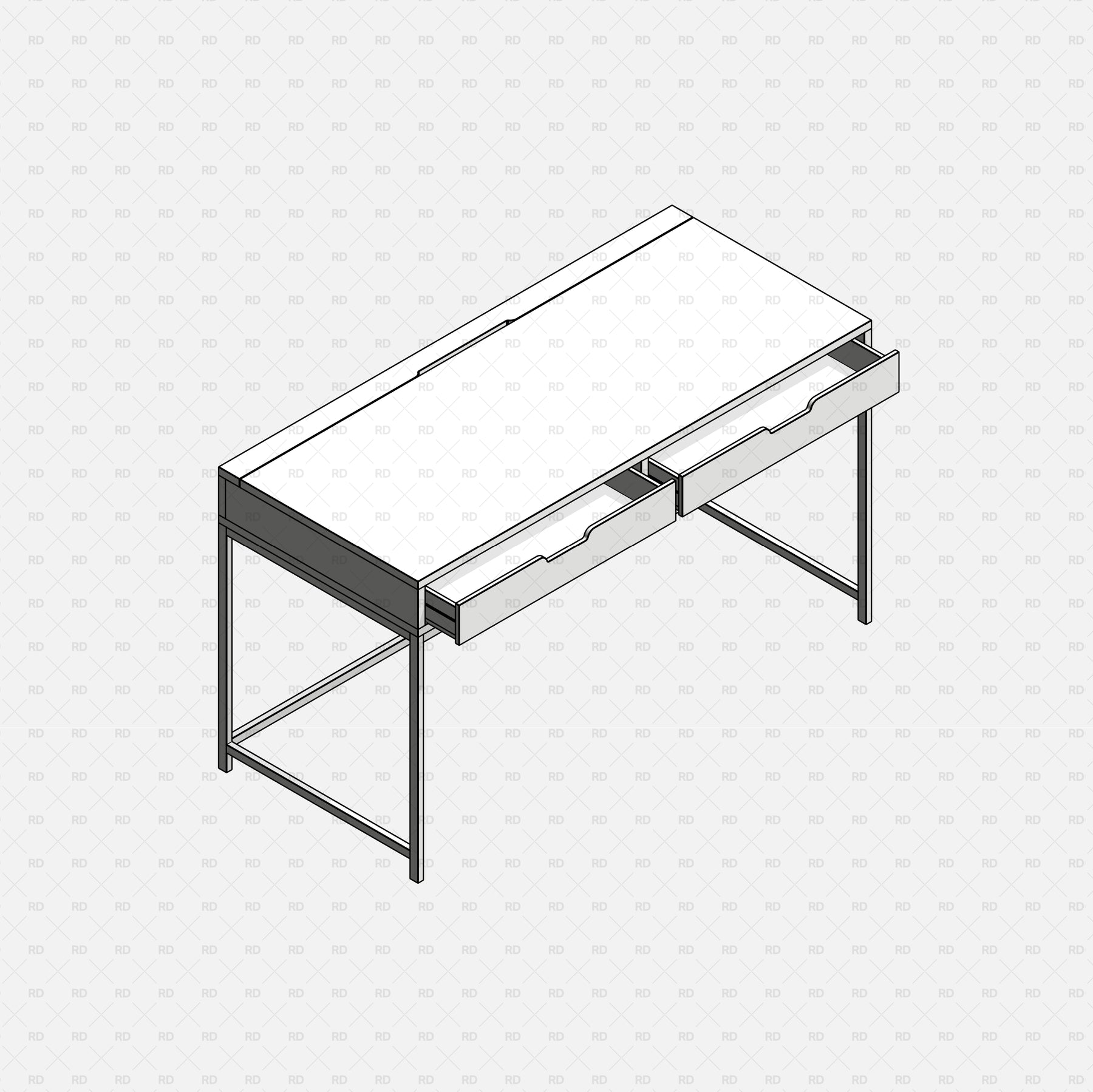 Download FREE IKEA Revit Families | ALEX Desk 01 | RD Studio