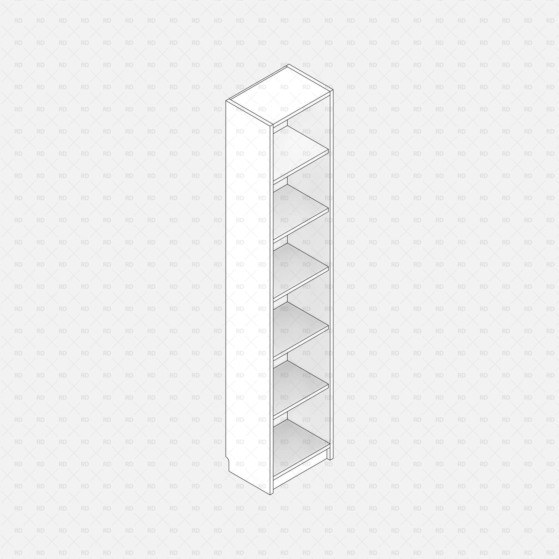 Download FREE Revit IKEA BILLY Bookcase 02 | RD Studio