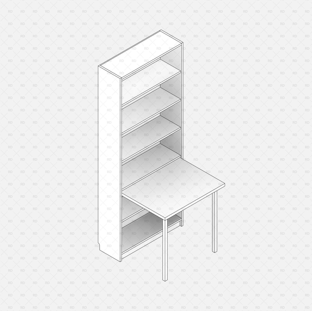 Download FREE Revit IKEA BILLY Bookcase 07 | RD Studio