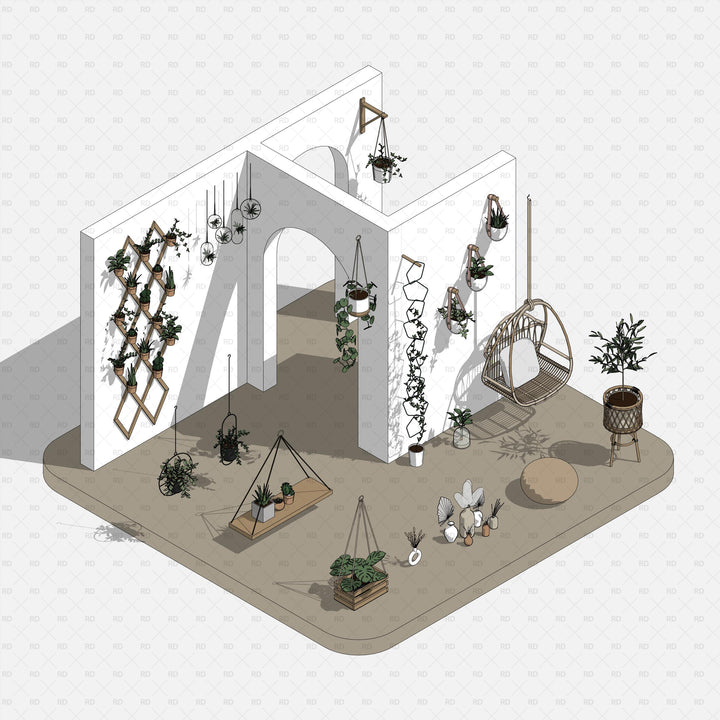 Download Revit Interior Potted Plants Families | 23 Families | Revit Dynamo