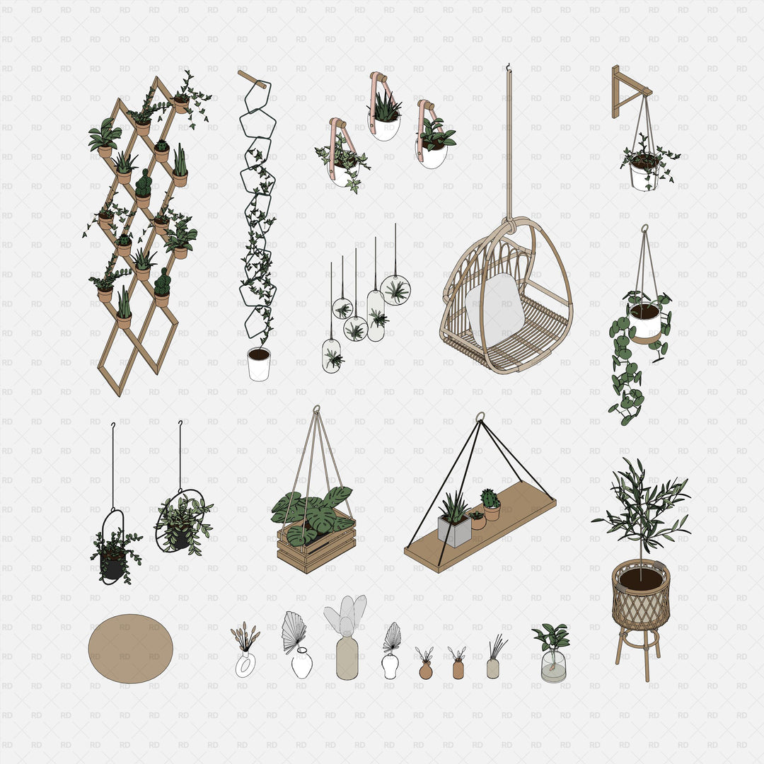 Download Revit Interior Potted Plants Families | 23 Families | Revit Dynamo